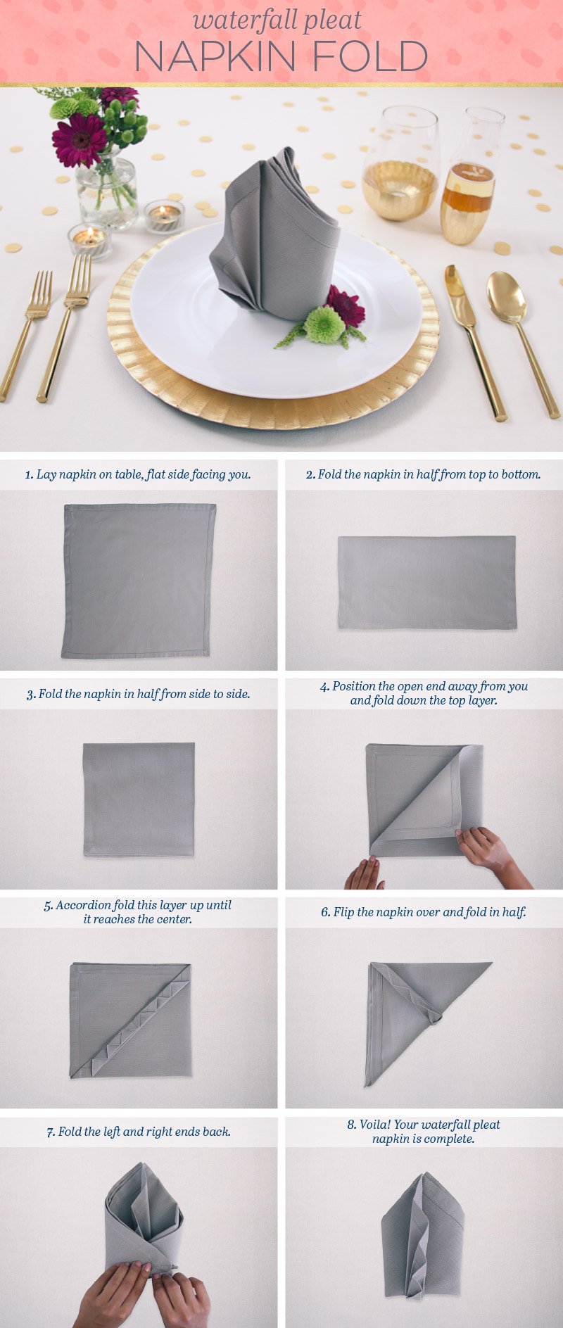 Step By Step Napkin Folding